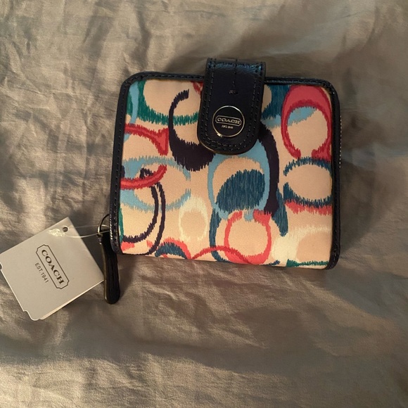 Coach | Bags | Coach Multi Colored Wallet | Poshmark